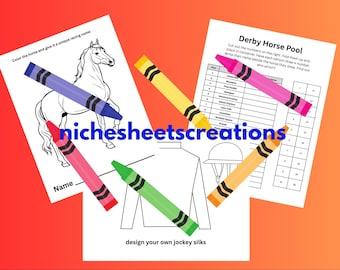 Kentucky Derby Party Printables I Games, Trivia, Coloring Pages ...