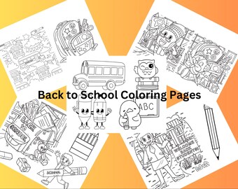 Back to School Coloring Page | Student Folder Binder Cover | EDIT ...