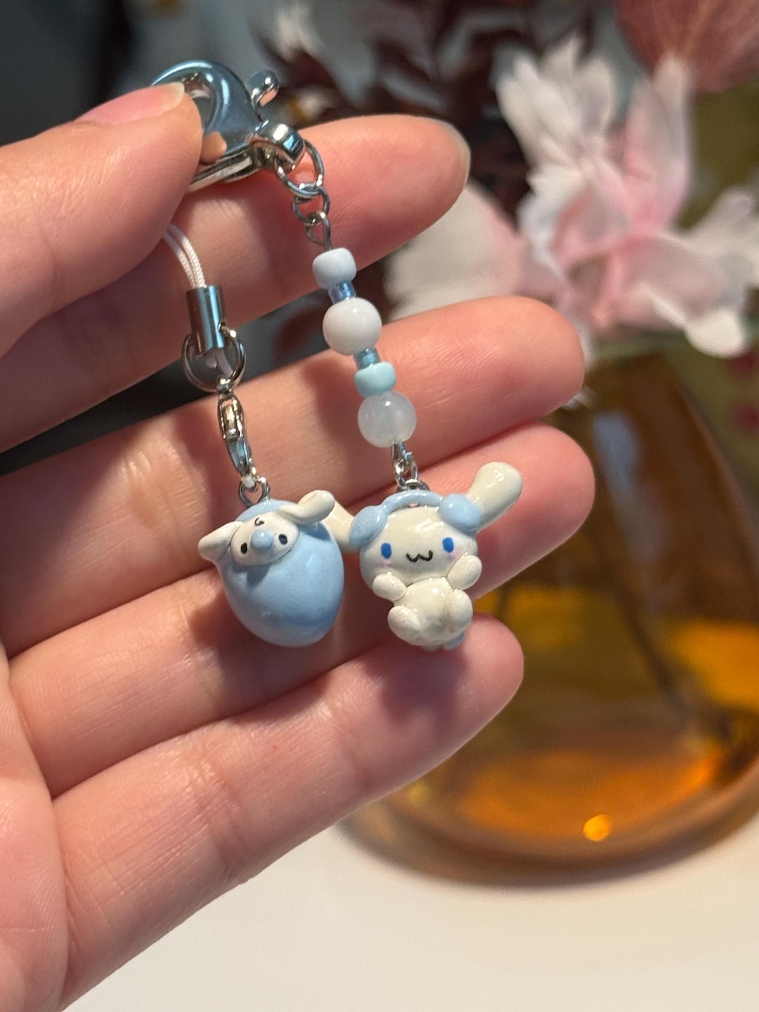 Swaddled Cinnamoroll With Binky | Handmade Polymer Clay Charm | Kawaii ...