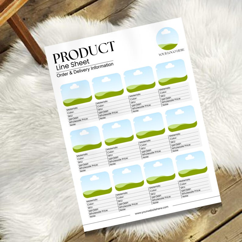 Editable Product Line Sheet Canva Template, Wholesale Line Sheet, Price ...