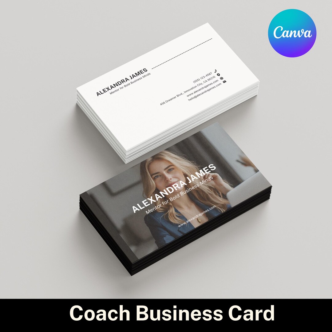 Coach Business Card Template, Coach Business Card, Coaching Business ...