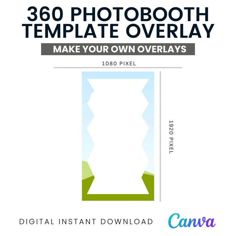 360 Photobooth Overlay Frames Templates, Canva Templates, 1080 X 1920 ...