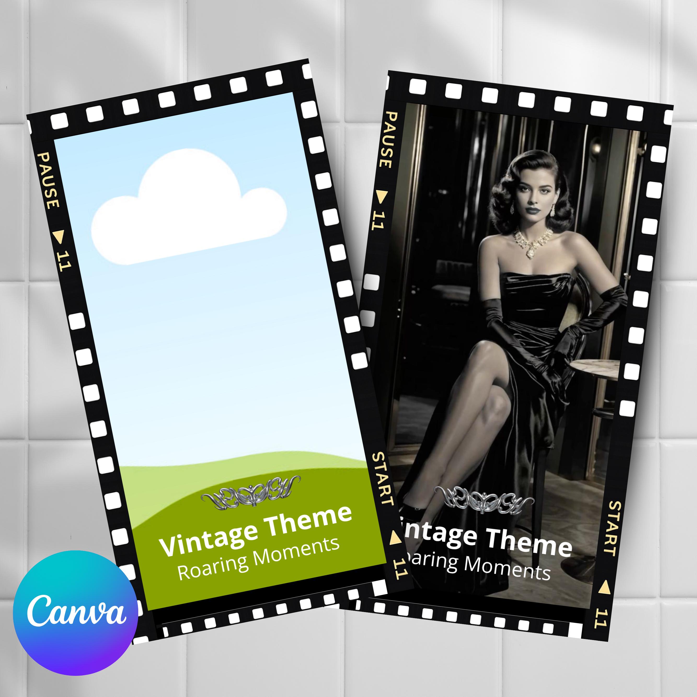 360 Photo Booth Overlays Template, 2 Sizes,editable Photobooth Video ...