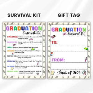 EDITABLE Graduation Survival Kit, After Graduation Survival Kit ...