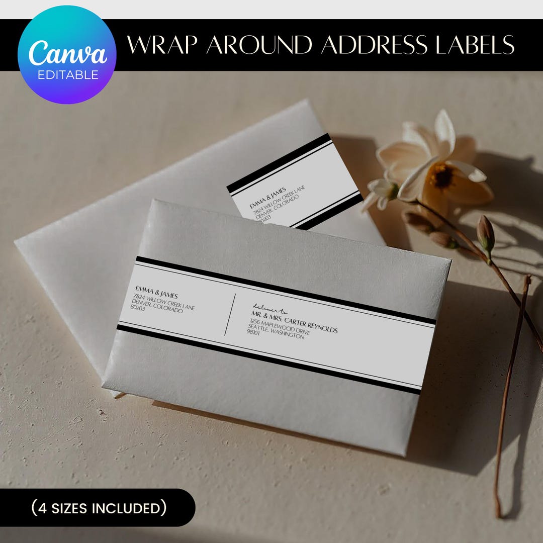 Wrap Around Address Labels Template, Wrap Around Label, Address Label ...