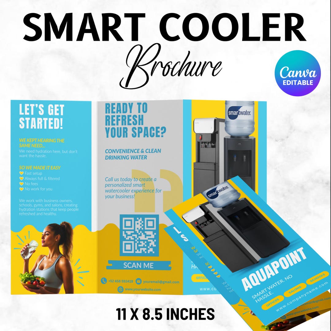 Smart Cooler Brochure for Vending Business, Editable Vending Machine ...