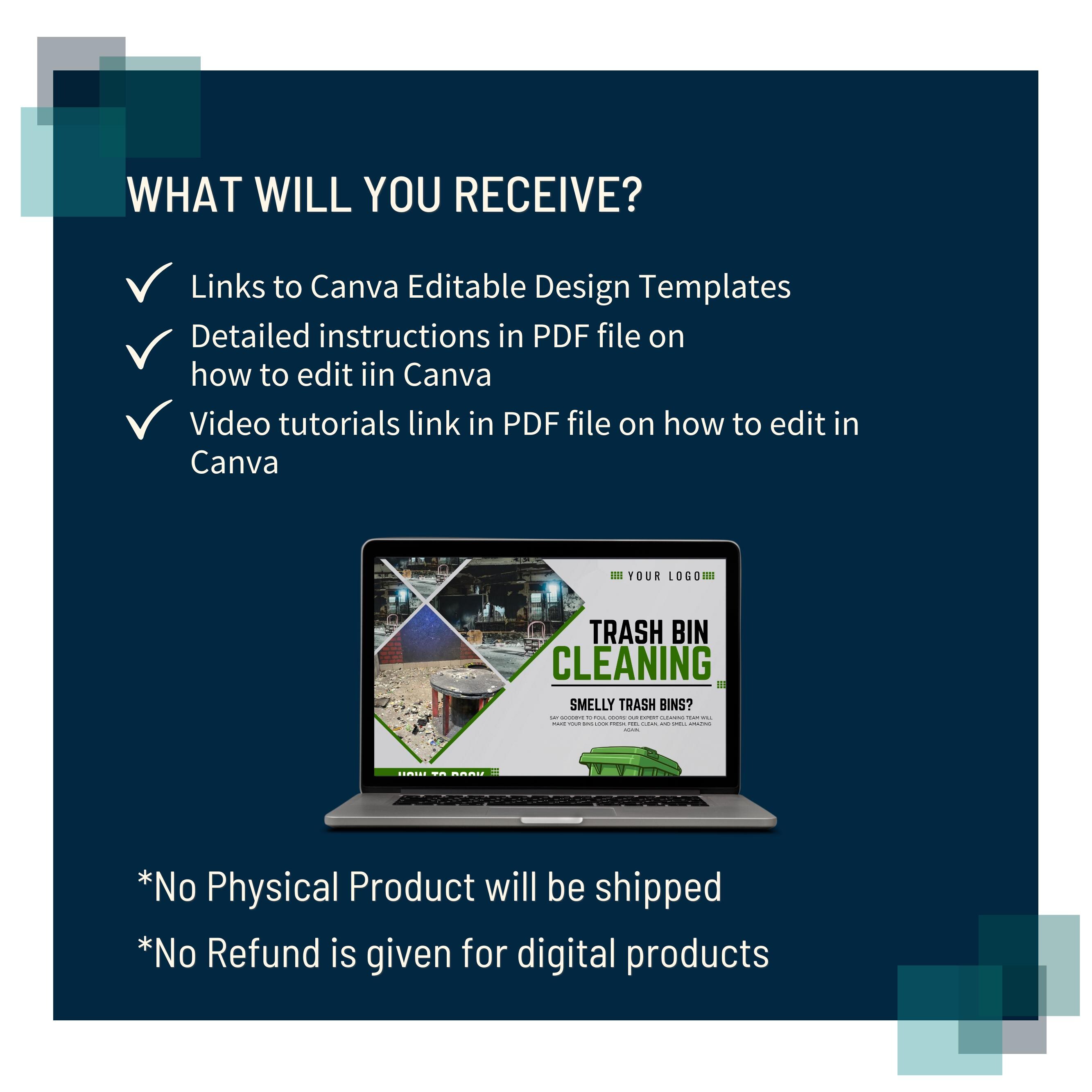 Trash Bin Cleaning Flyer, Garbage Can Wash Marketing Flyer, Dumpster ...