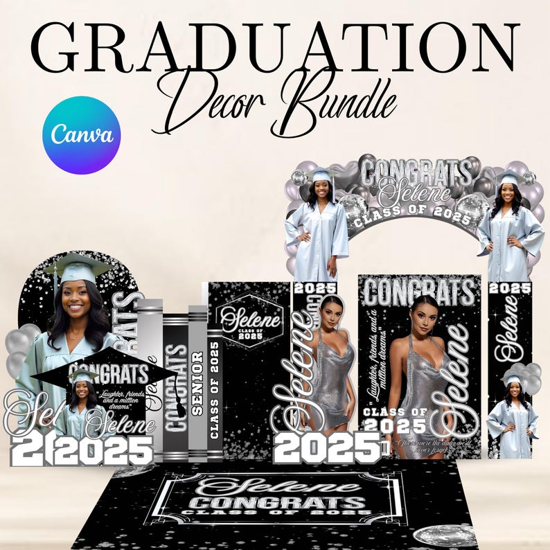 Custom Graduation Decor Bundle, Grad Entrance Arch, Congrats Grad ...