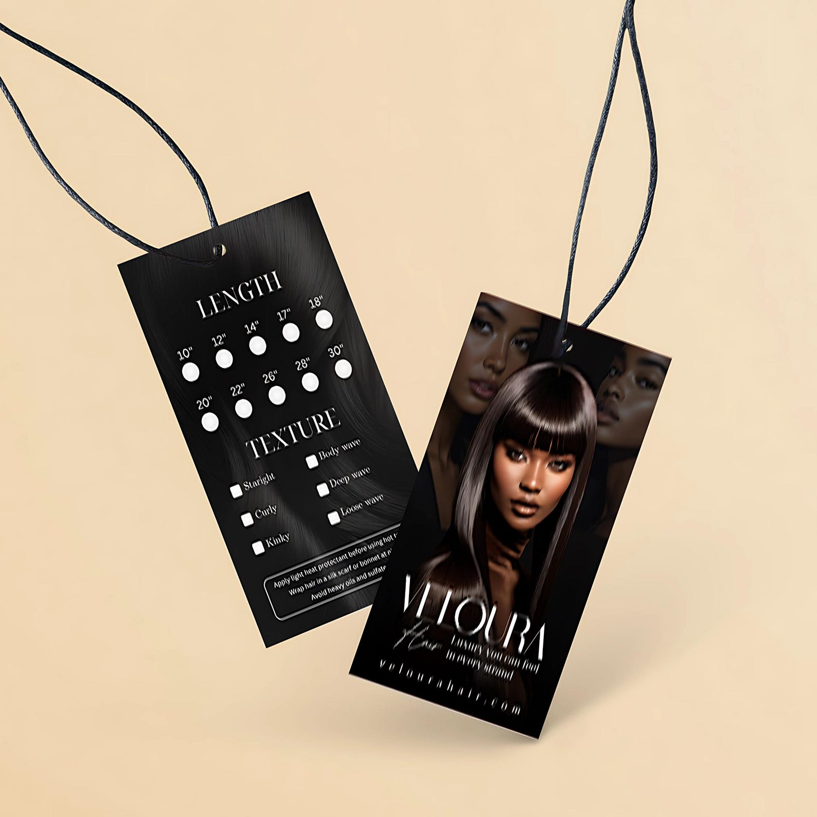 Hair Hang Tag Template, Editable Hair Tag, DIY Hair Hang Tag Design ...