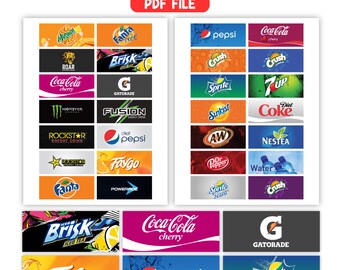 Vending Machine Label, High Quality Labels, Sparkling Water and Soda ...