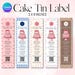 Mini Cake Tin Label, Editable Bakery Label, DIY Bakery Label, Small ...