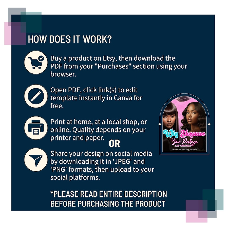 Wig Mailer Box Design, Premade Custom Box Design, Lace Front Box ...