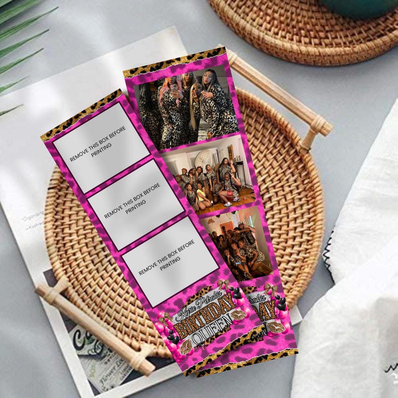 Birthday Photo Booth Templates Bundle, Red Cheetah, Dirty 30 Theme ...
