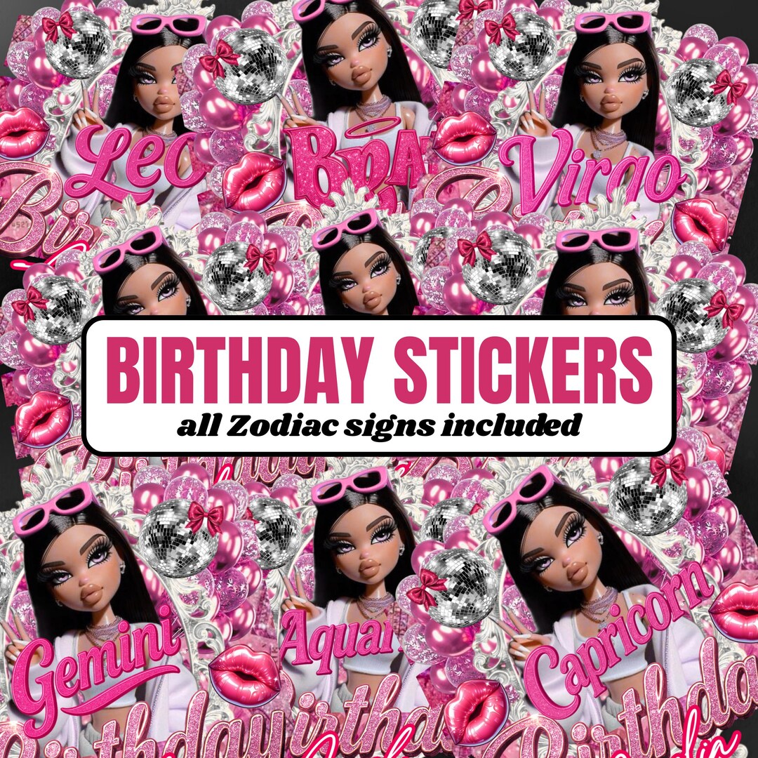 Y2k Doll Zodiac Birthday Designs Stickers Bundle, Y2k DOLL Styrofoam ...