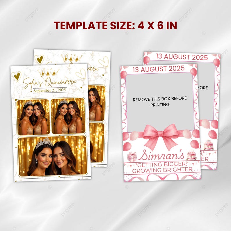 Birthday Photo Booth Templates Bundle, Red Cheetah, Dirty 30 Theme ...