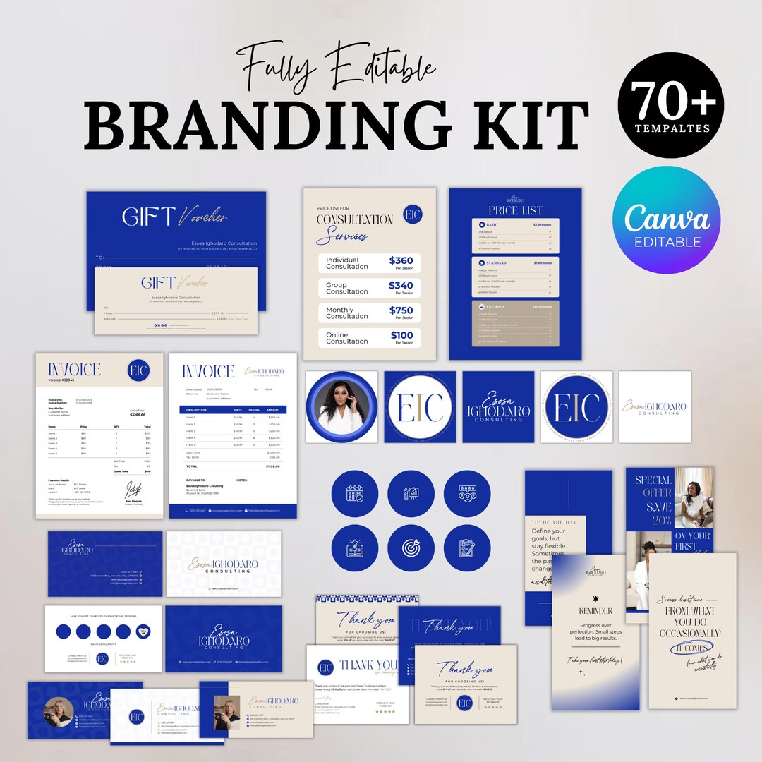 Branding Kit Coaching Template, Brand Guidelines Identity, Brand ...