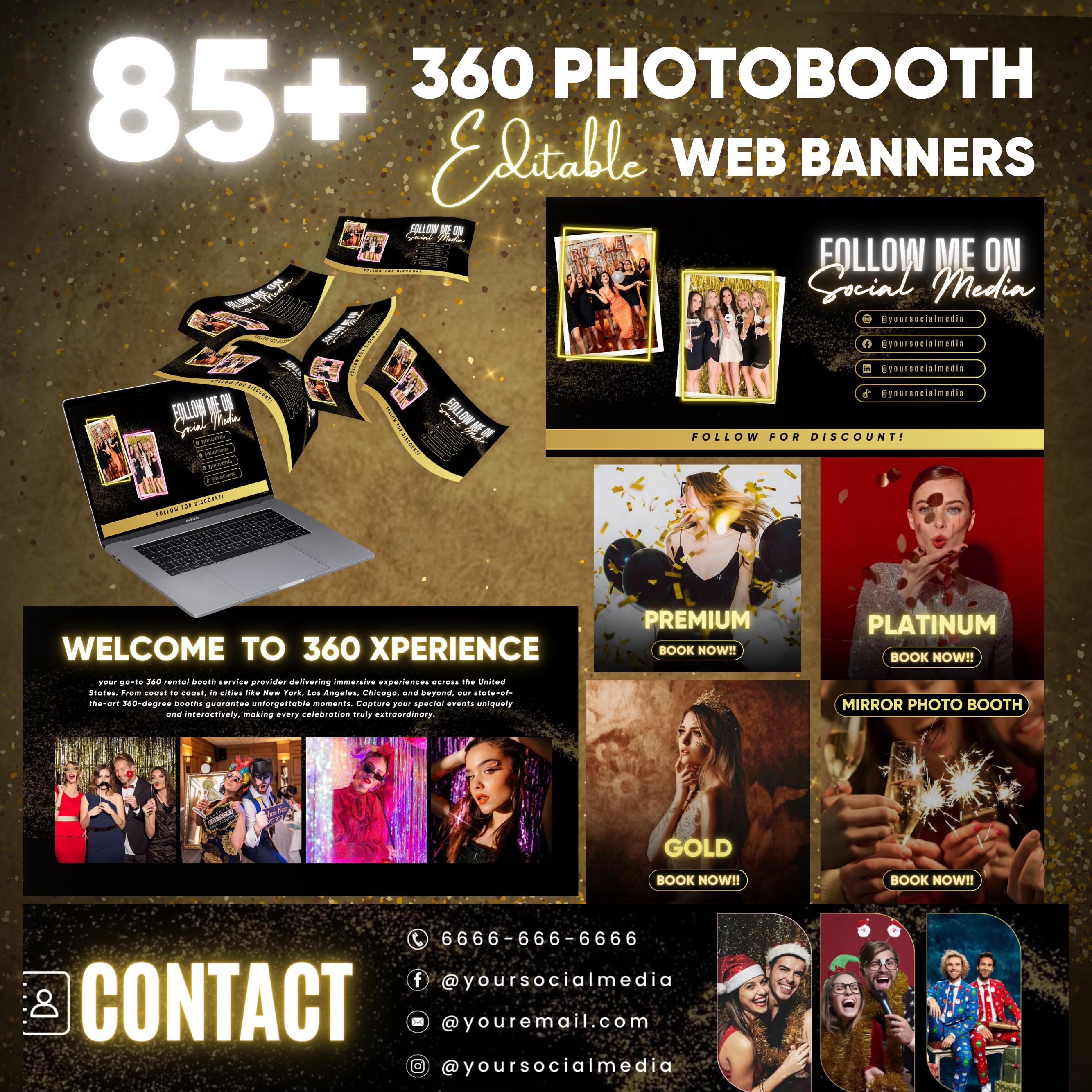 360 Photo Booth Bundle, 170+ Templates, Photo Booth Flyers, Acuity ...