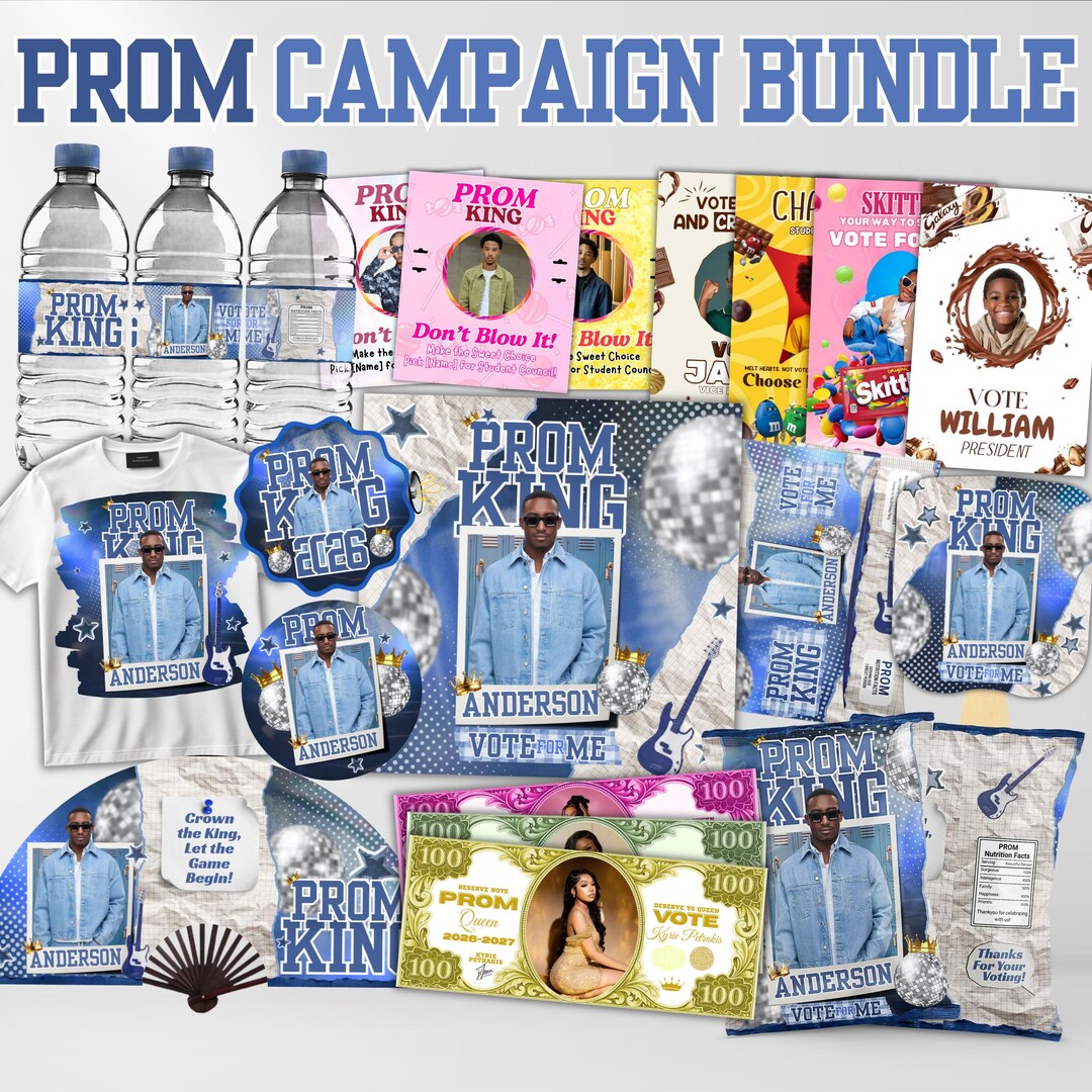 2026 Prom Campaign Treat Bundle, Prom King, Prom Campaigns, Canva ...