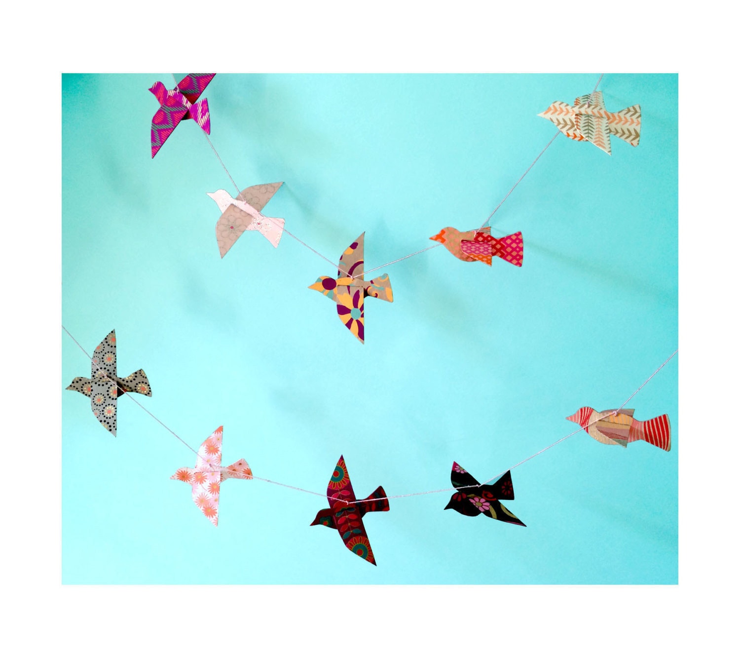 Paper Bird Garland GOLD BLACK WHITE Wedding Garland - Etsy