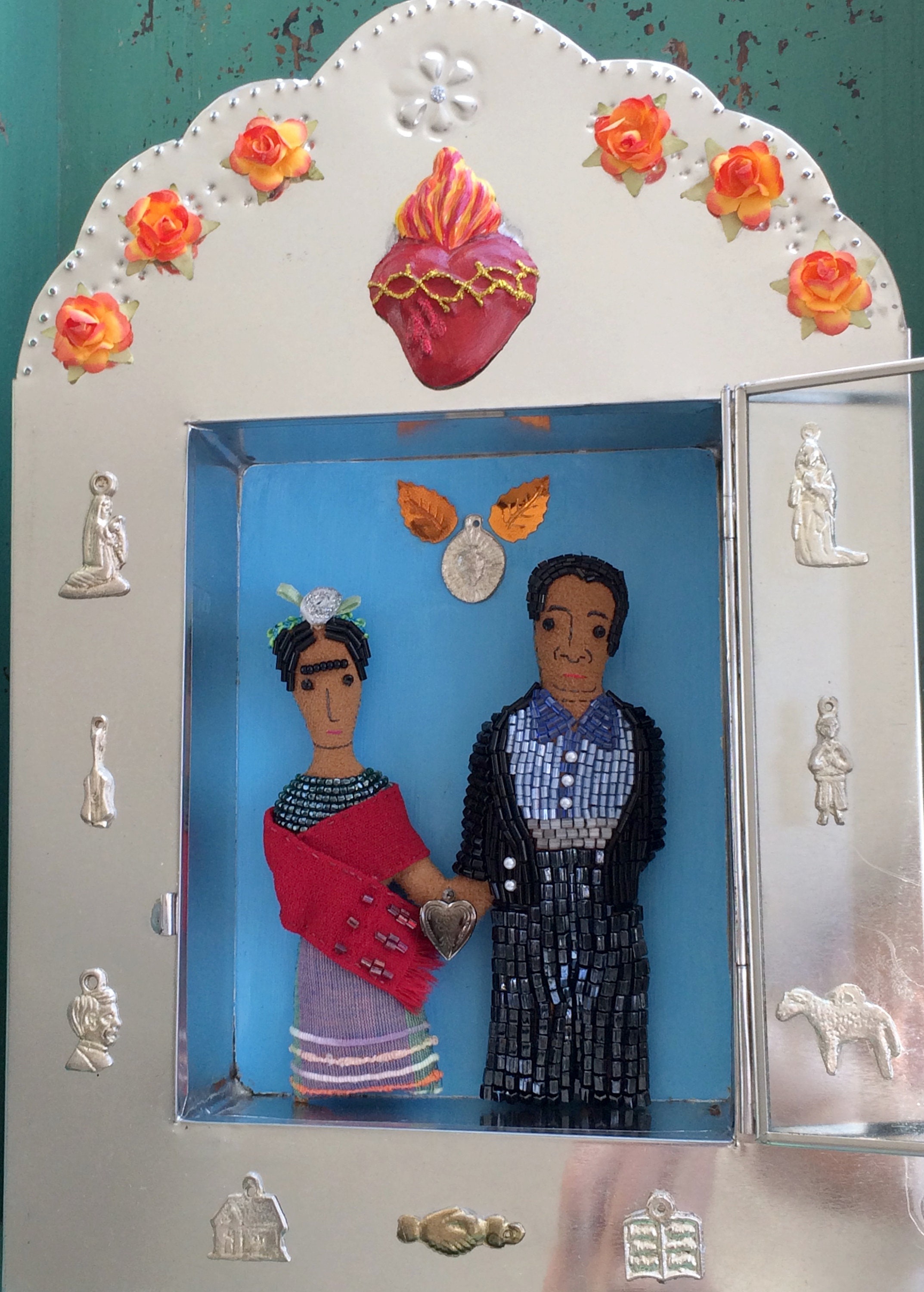 Nina's Frida Kahlo & Diego Rivera Mexican Tin Shrine Nina's Frida Kahlo ...