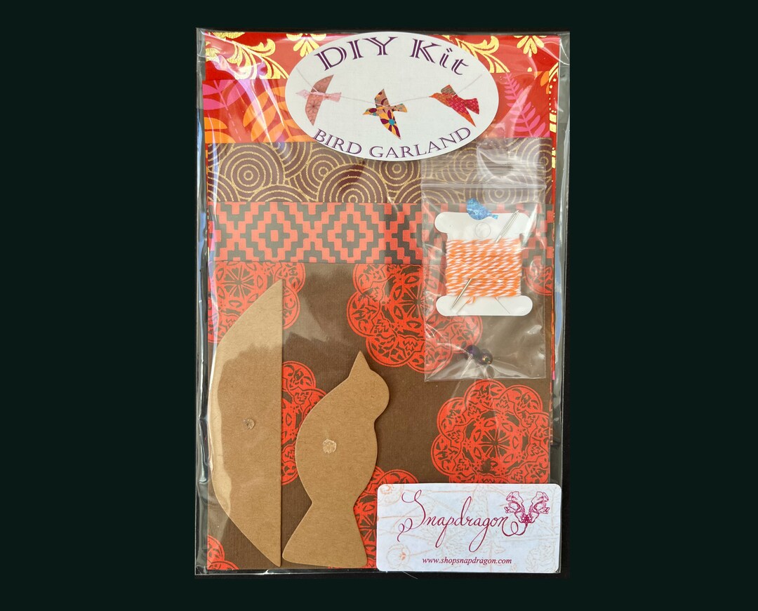 Paper Bird Garland - DIY Kit - Bird Garland Decor - Decorative Birds ...