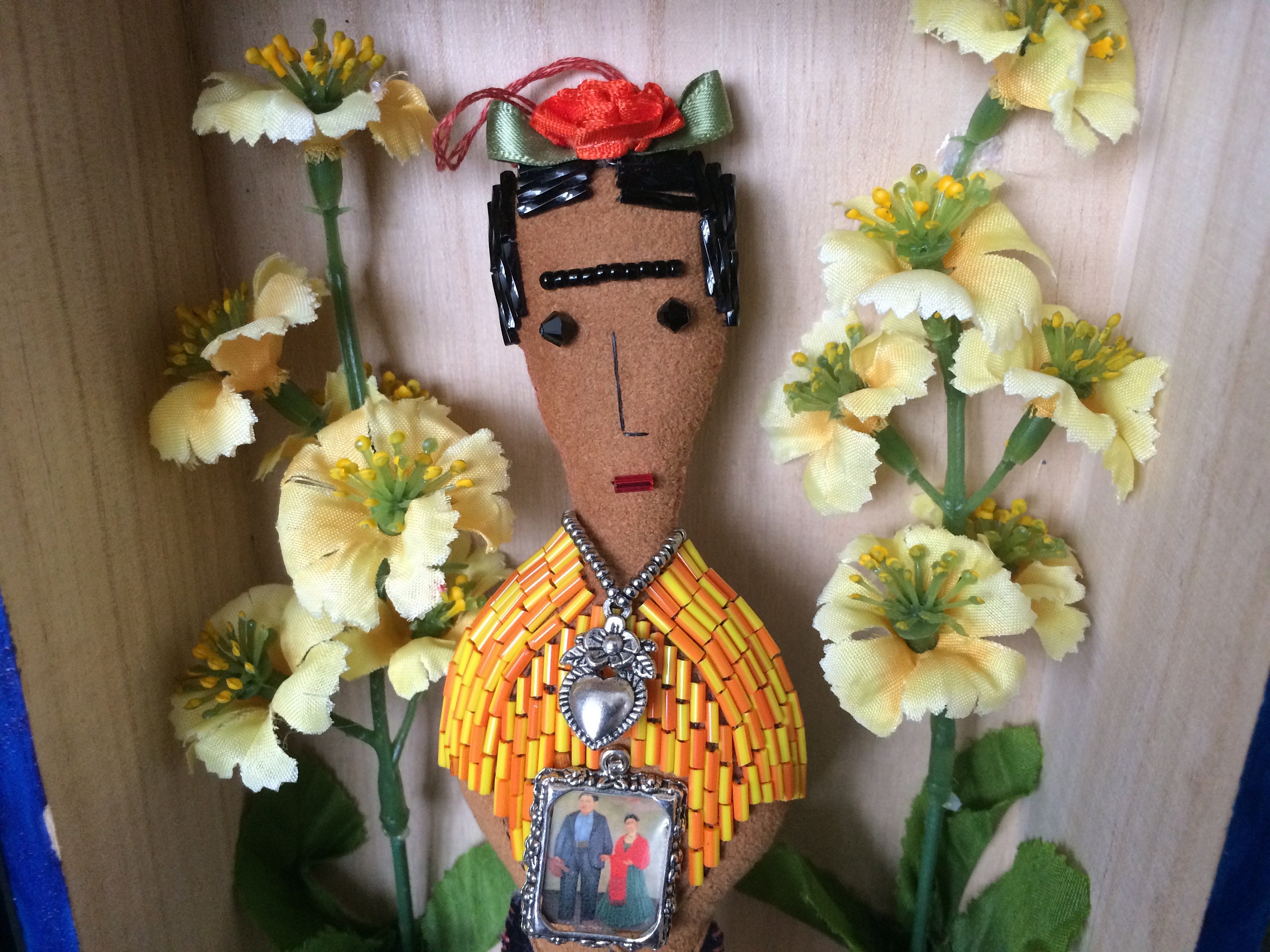 Nina's Frida Kahlo Doll - Nina's Frida Doll - Frida Kahlo Shrine Box ...