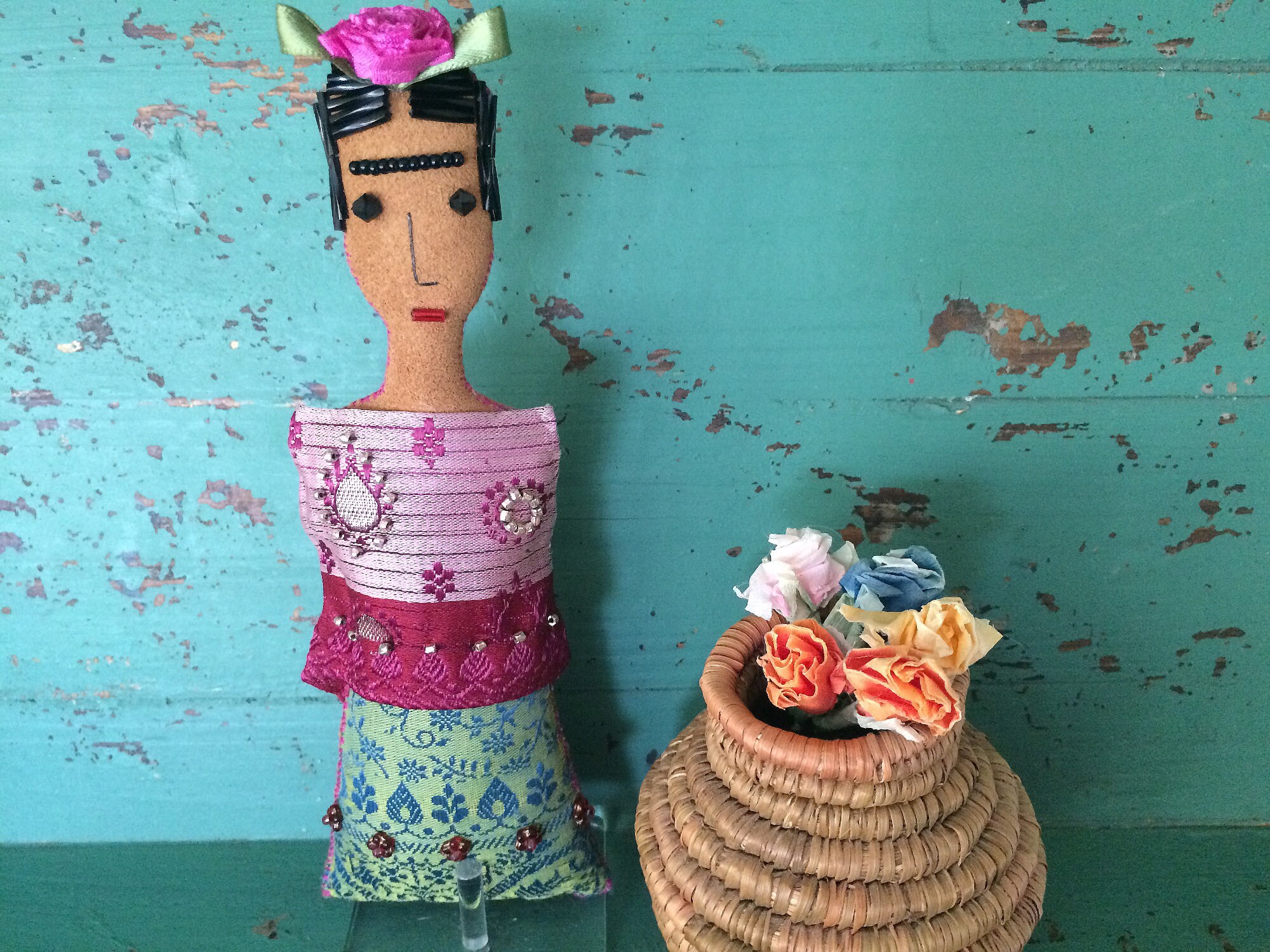 Nina's Frida Kahlo Doll Nina's Frida Doll Folk Art - Etsy