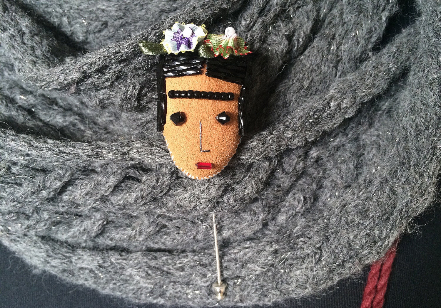 Frida Kahlo Inspired Pin Frida Inspired Pin Frida Kahlo - Etsy