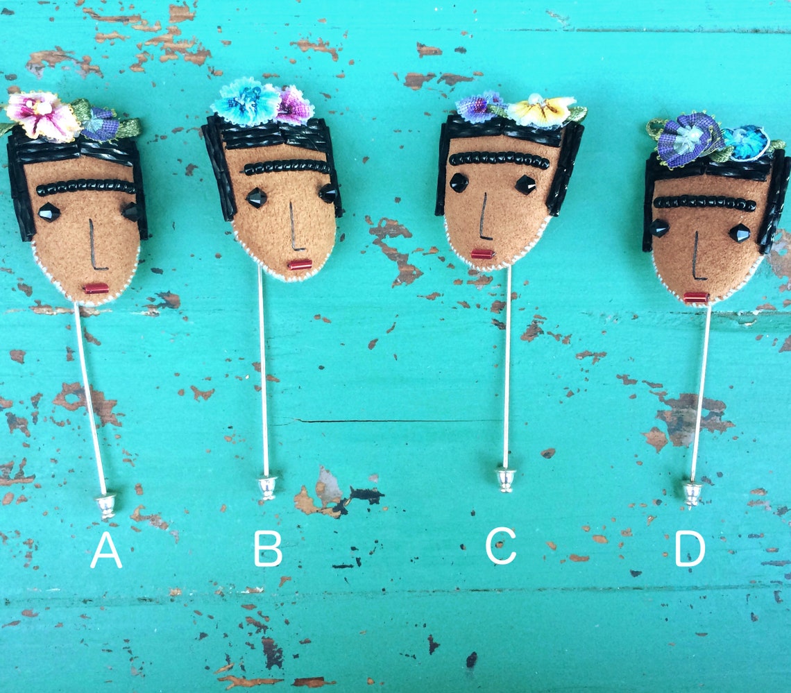 Frida Kahlo Inspired Pin Frida Inspired Pin Frida Kahlo - Etsy