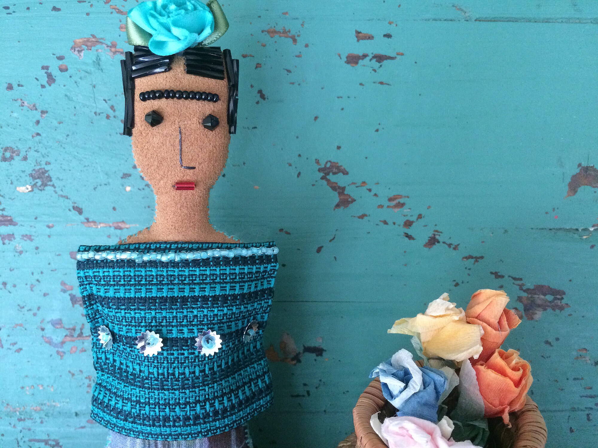 Nina's Frida Kahlo Doll Nina's Frida Doll Folk Art Doll Mexican Art ...