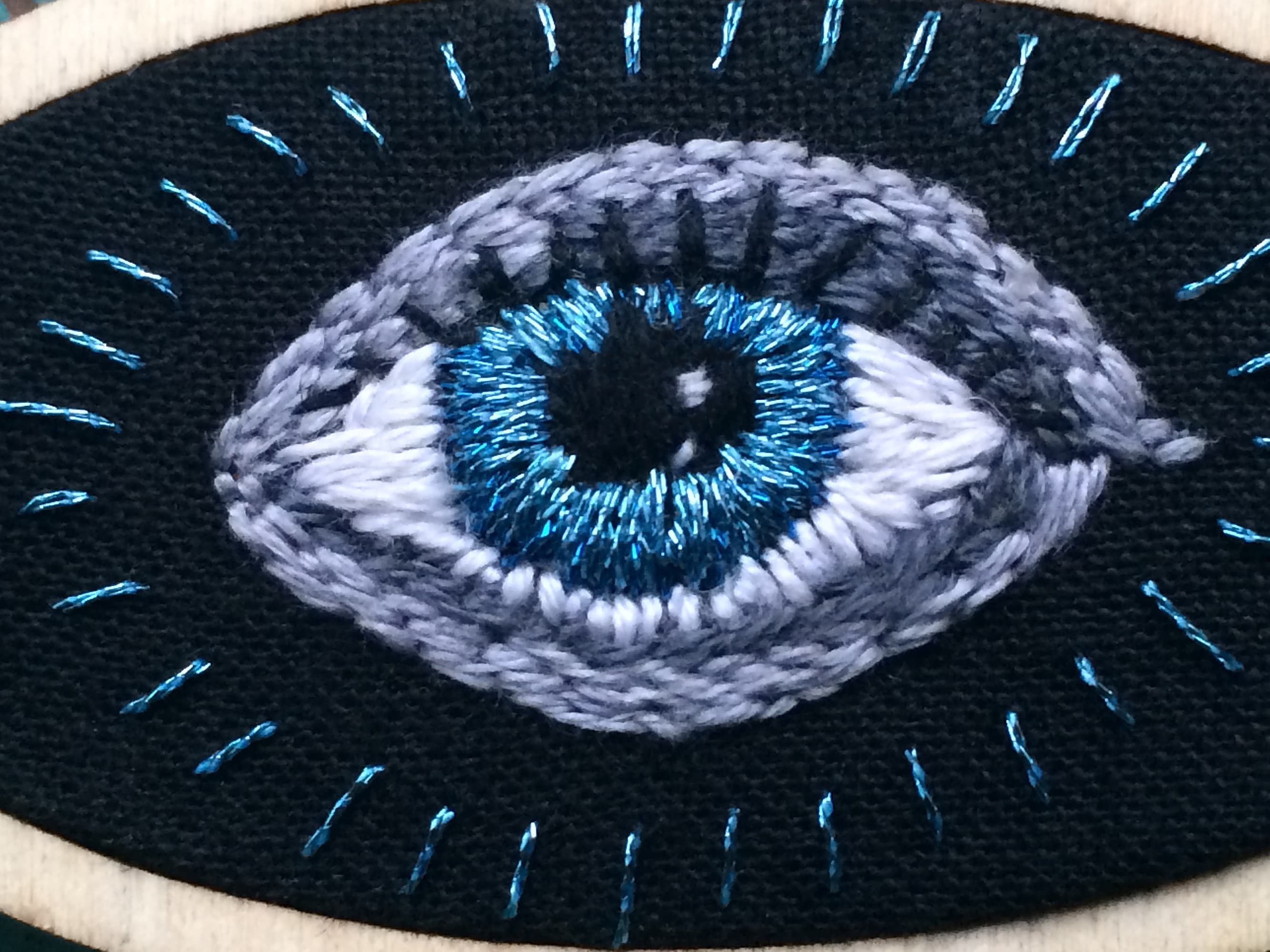All-seeing Eye Embroidery Anatomical Art Mini Embroidery Evil Eye ...