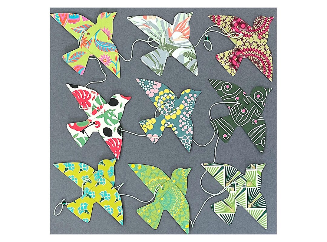 Paper Bird Garland - GREENS - Wedding Garland - Party Garland - Bird ...