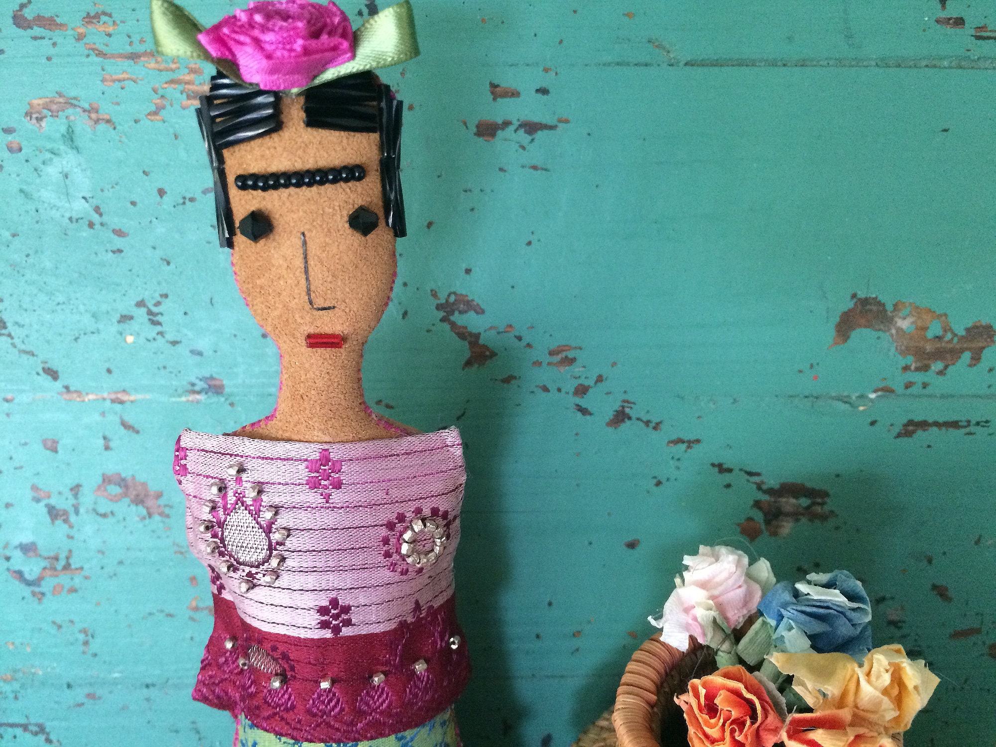 Nina's Frida Kahlo Doll Nina's Frida Doll Folk Art - Etsy