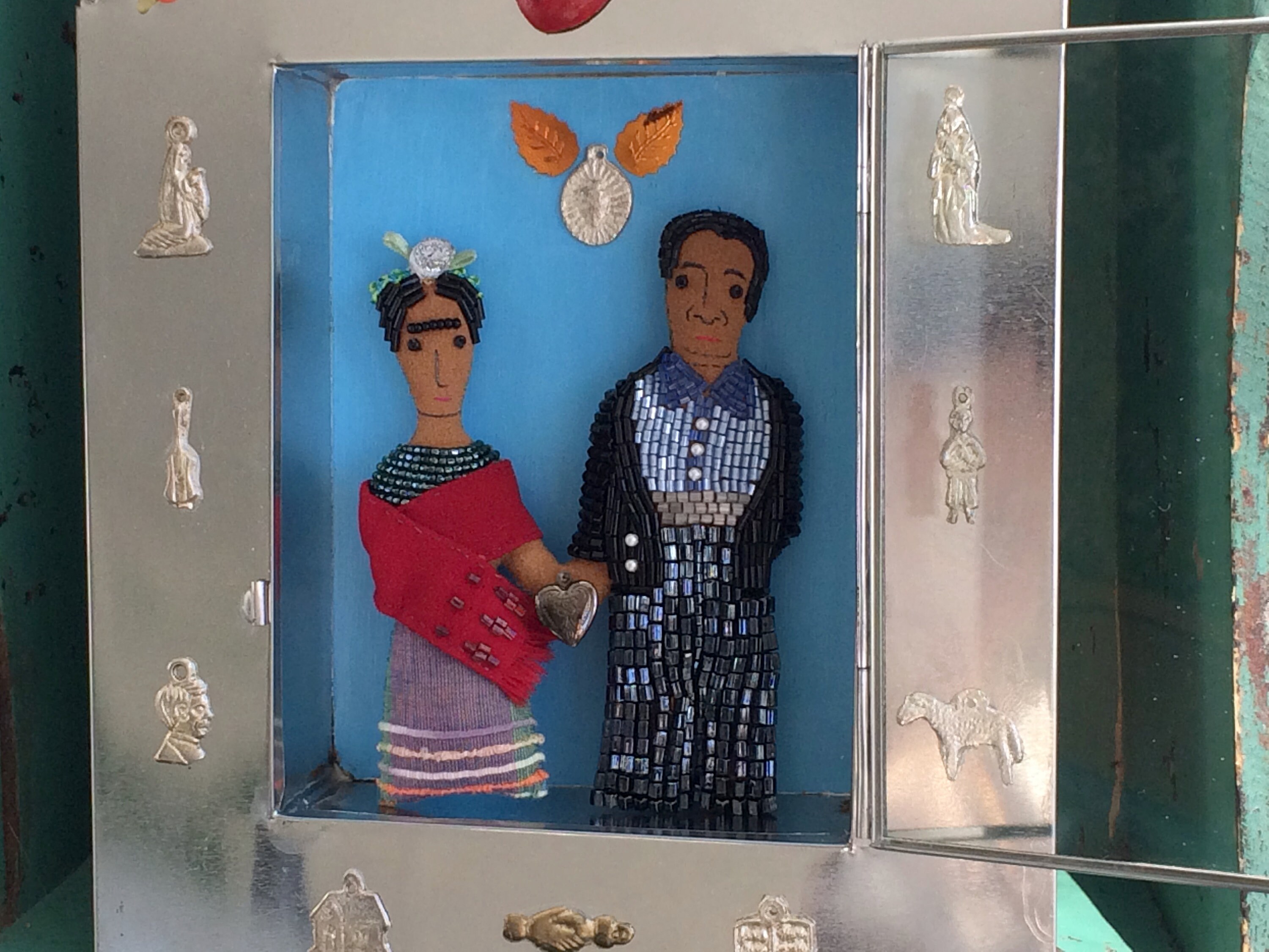 Nina's Frida Kahlo & Diego Rivera Mexican Tin Shrine Nina's Frida Kahlo ...
