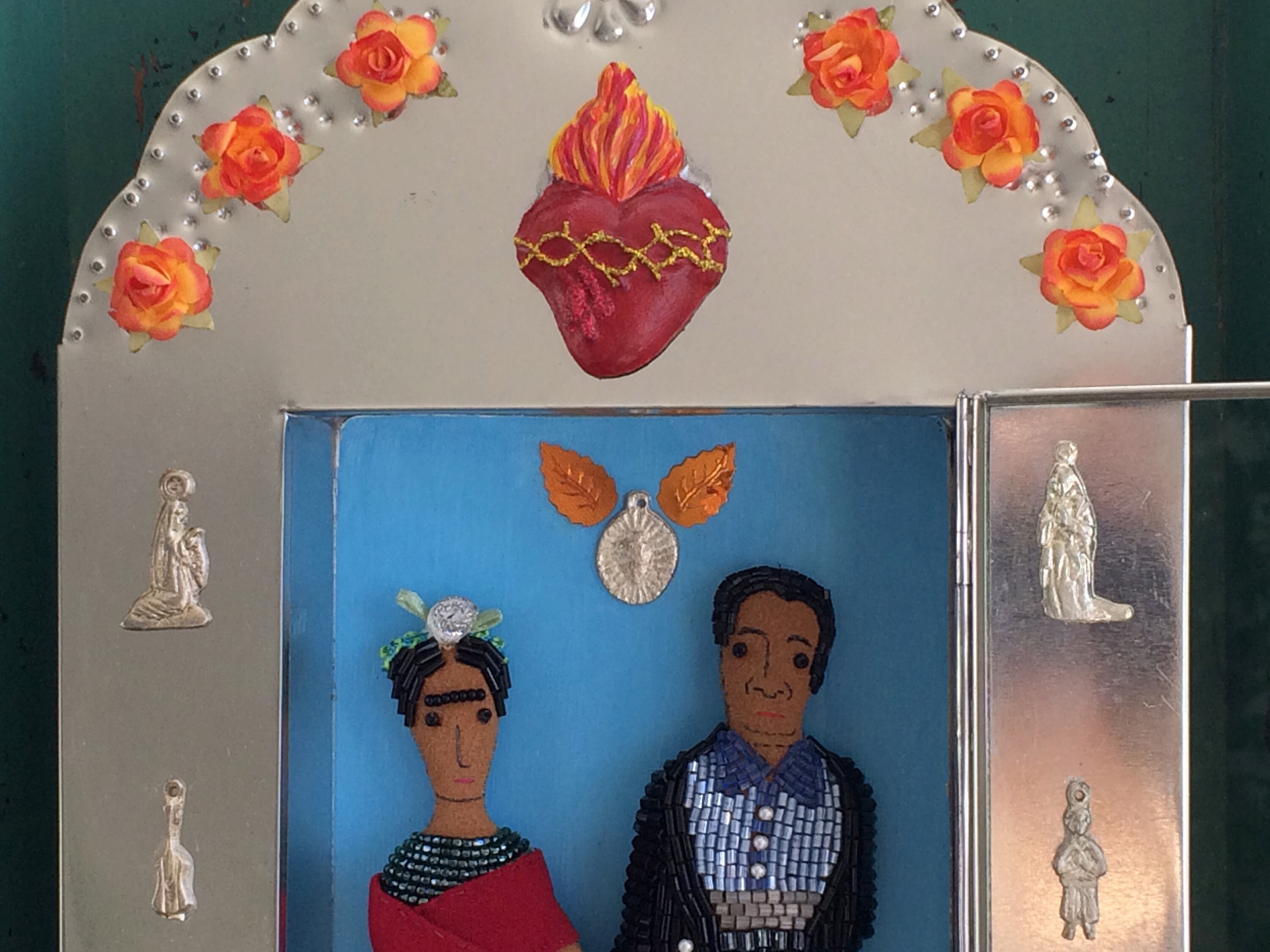 Nina's Frida Kahlo & Diego Rivera Mexican Tin Shrine Nina's Frida Kahlo ...