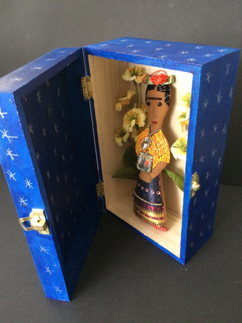 Nina's Frida Kahlo Doll - Nina's Frida Doll - Frida Kahlo Shrine Box ...