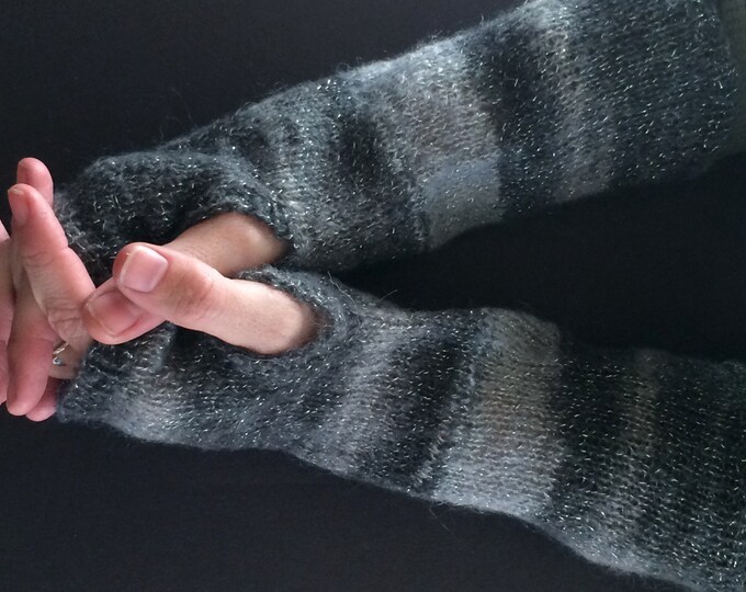 Fingerless Gloves - Arm Gloves - Women's Gloves - Mohair Gloves - Hand ...