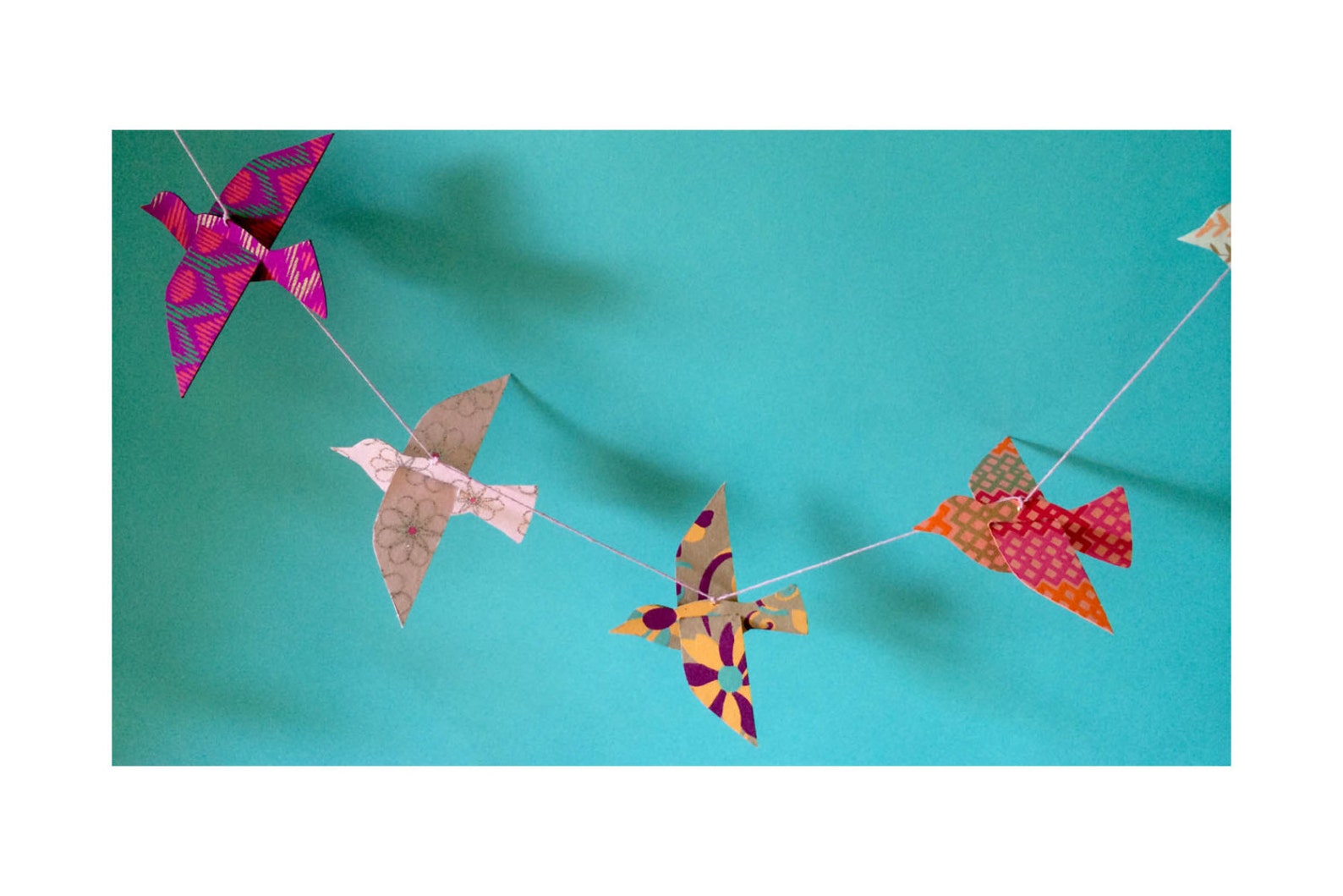 Paper Bird Garland - DIY Kit - Bird Garland Decor - Decorative Birds ...
