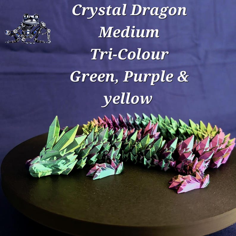 Articulated Crystal Dragon Collectable – 3D Printed Articulated Fantasy ...