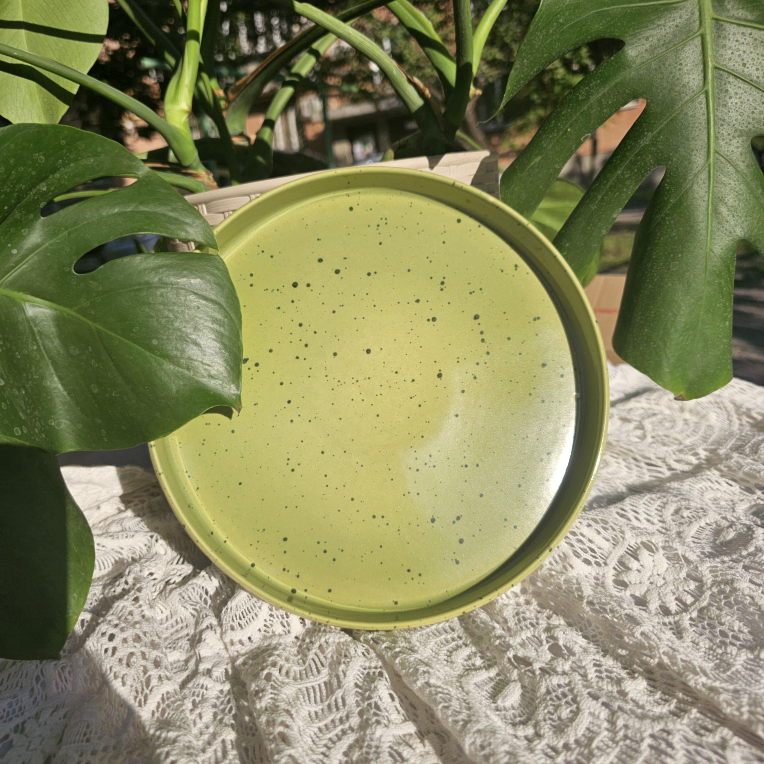 Ceramic Plate With Unique Side Rim , Pottery Plate, Handmade Ceramic ...
