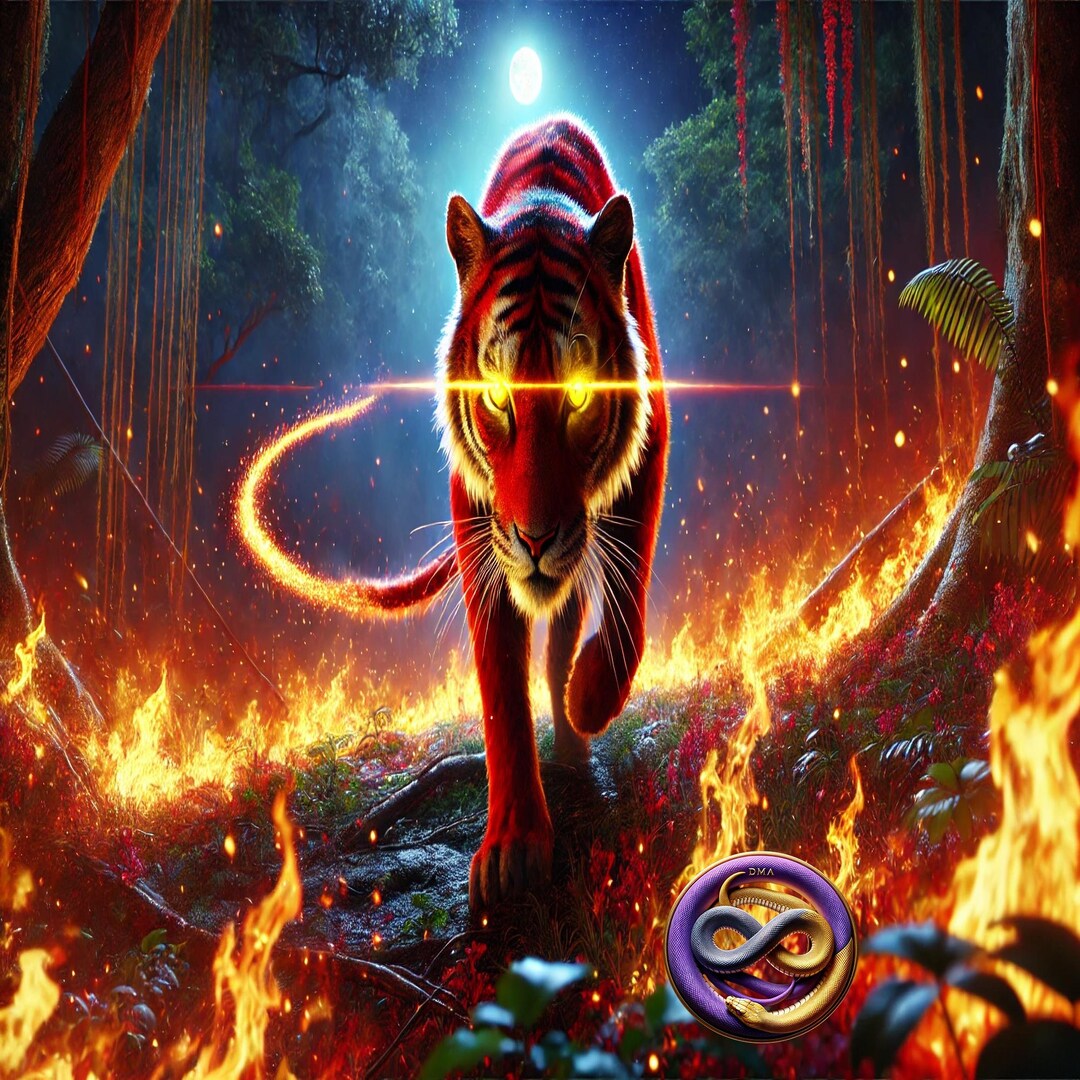 Motion Art Red Tiger in Jungle - Exclusive Digital Download - Etsy