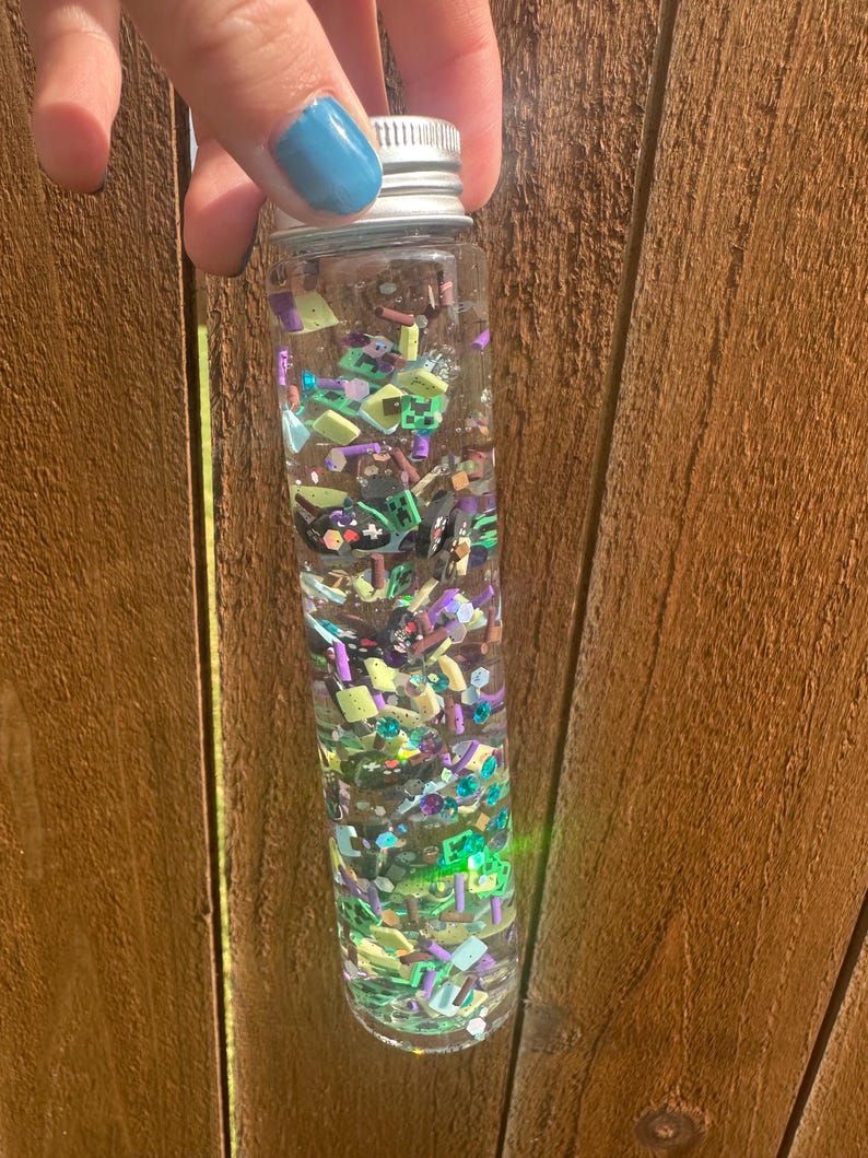 Minecraft Sensory Calming Tube, Stress Relief Fidget, Party Favor - Etsy