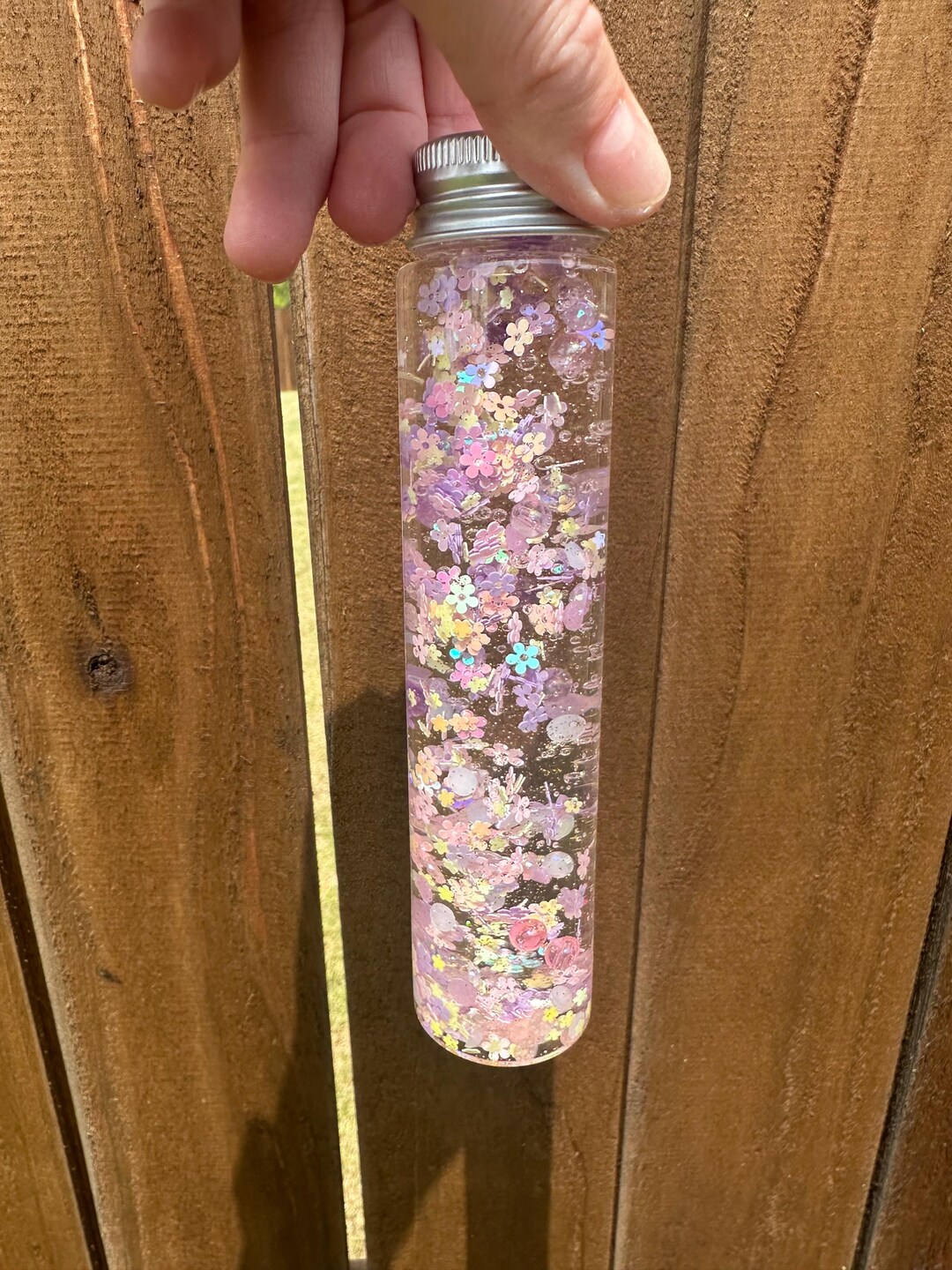Flower Sensory Calming Tube, Glittering Floral Fidget - Etsy