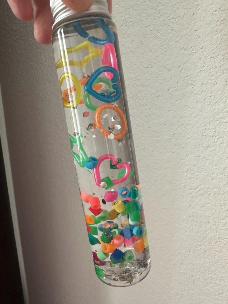 Colors and Shapes Sensory Calming Tube, Stress Relief Fidget - Etsy