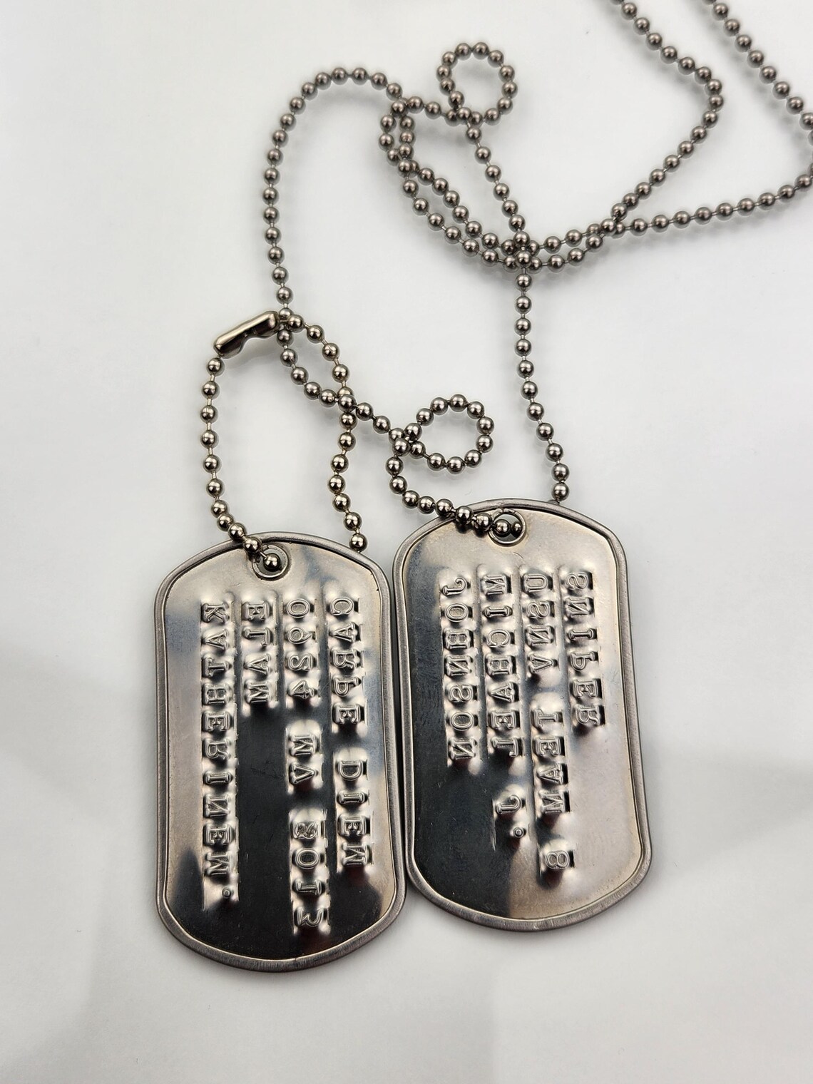 Custom WW2 Style Dog Tag: Personalized Debossed Stainless Steel ...
