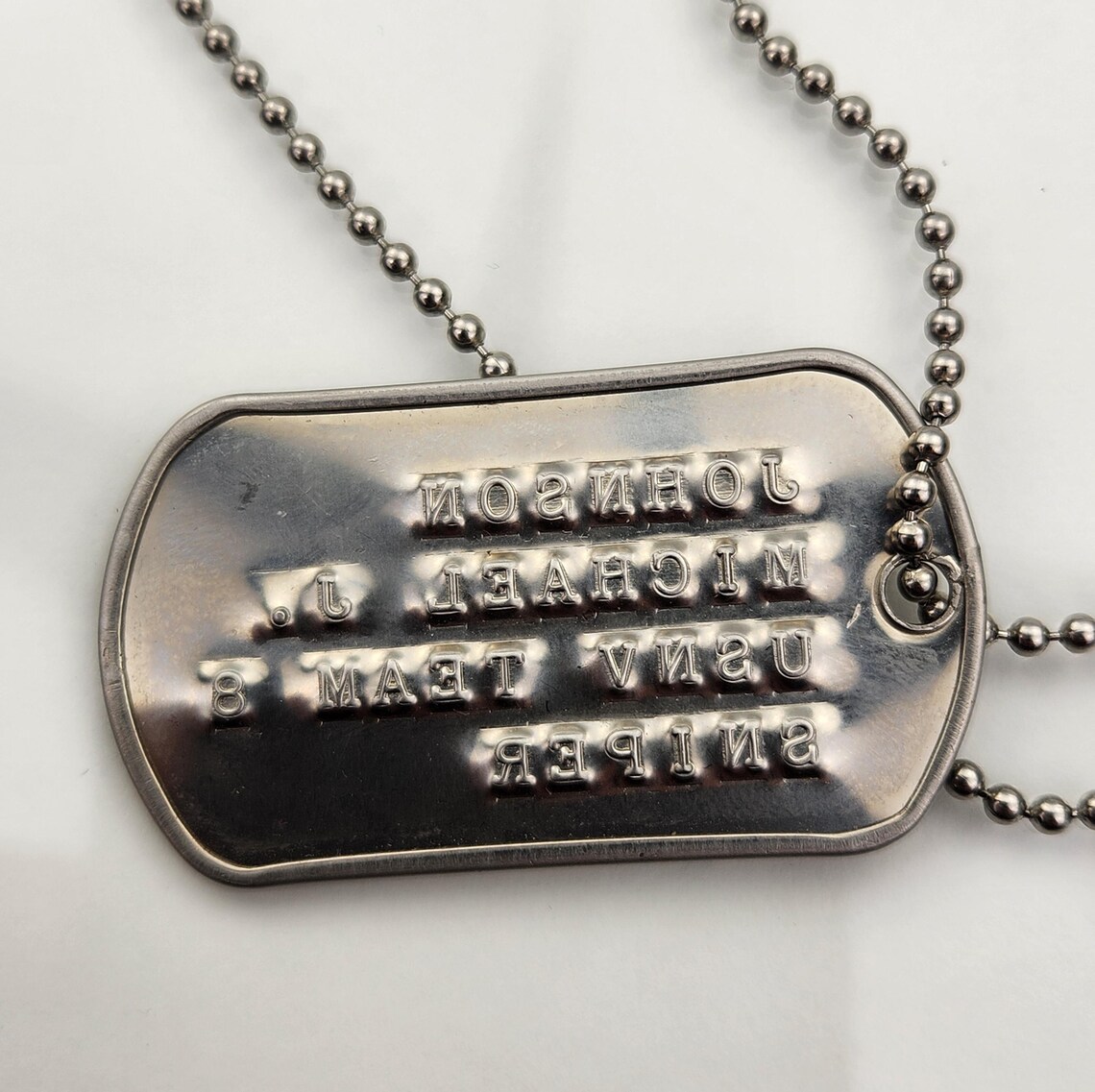 Custom Stamped WW2 Dog Tag, Personalized Stainless Steel Necklace - Etsy