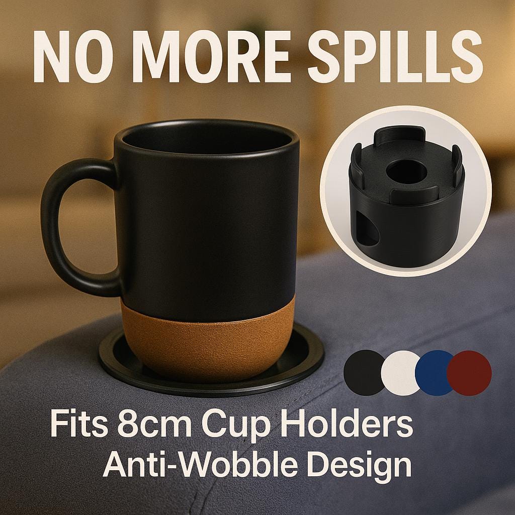 The Mug Plug – Recliner Cup Holder Insert | Anti-wobble Spacer for ...