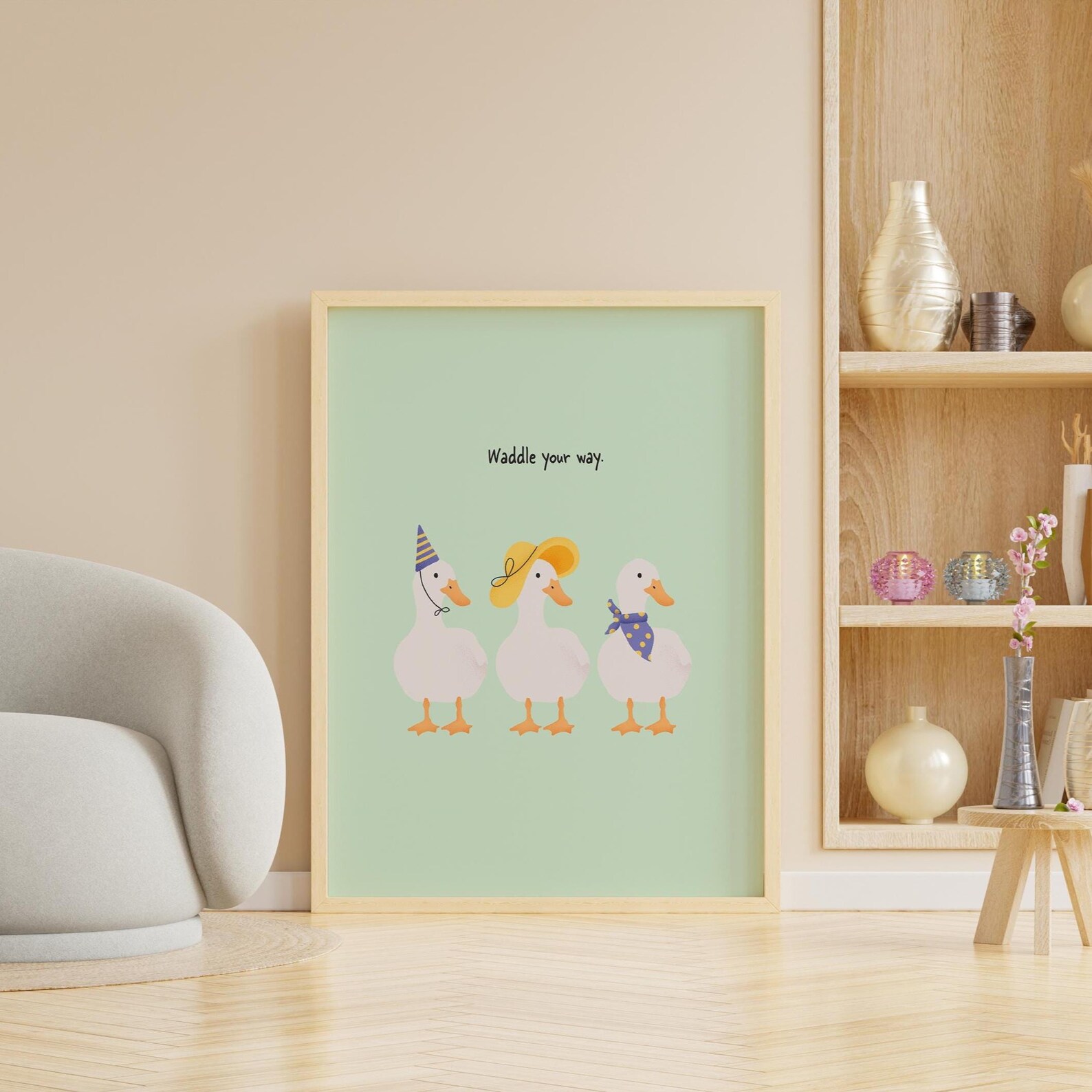 Printable Duck Motivational Quotes Affirmations Poster for Kids Bedroom ...