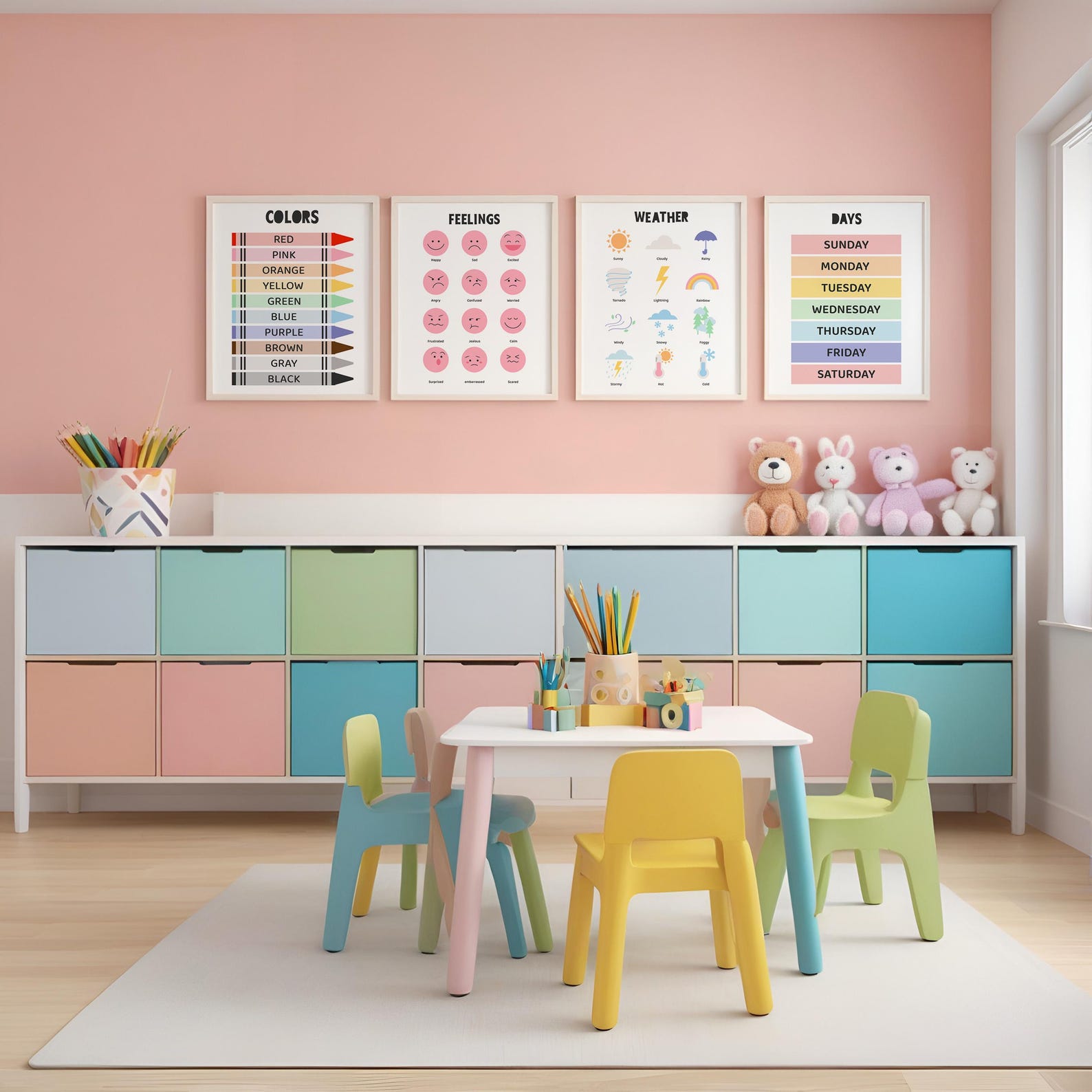 Educational Nursery Posters Set: Montessori Classroom Decor (digital ...