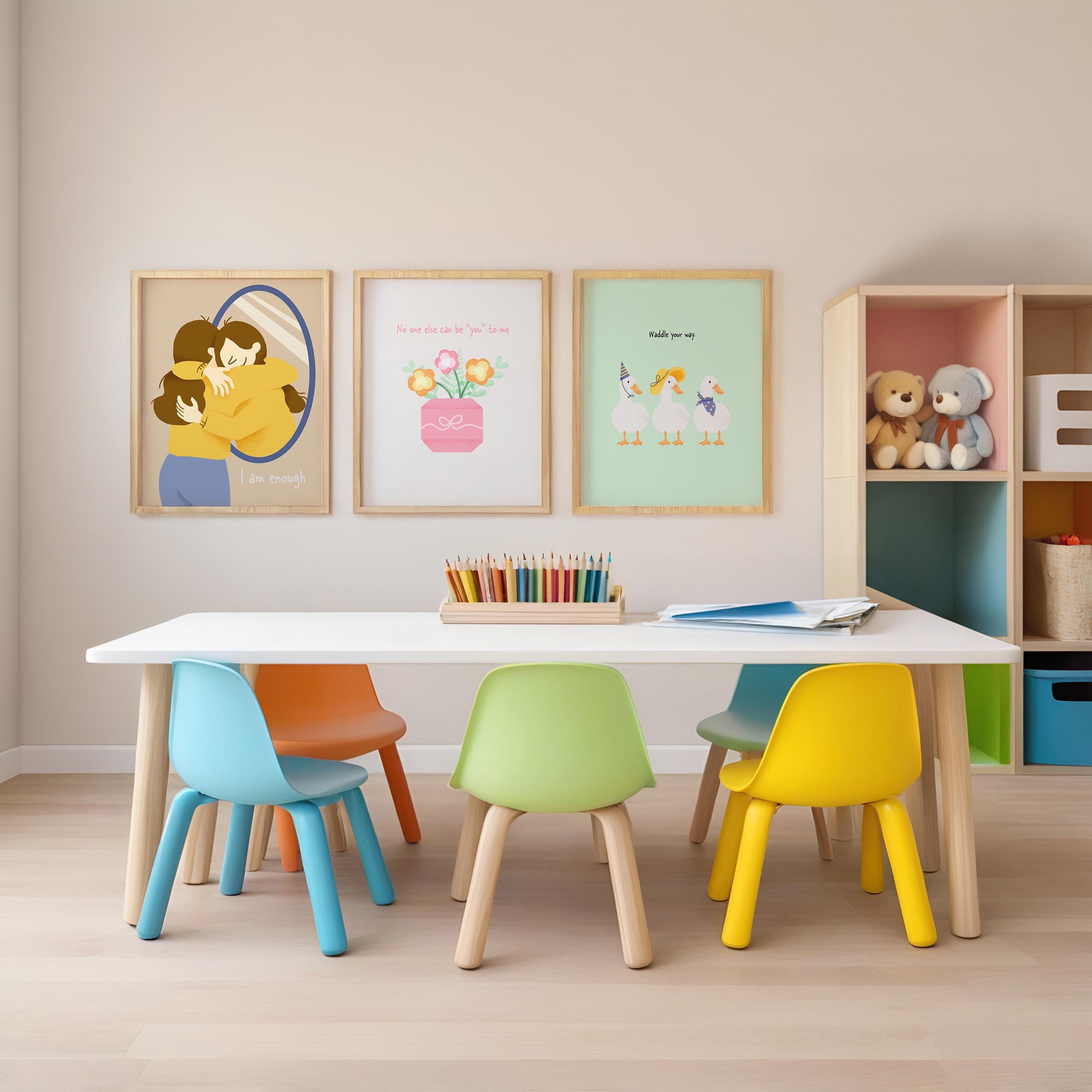 Printable Duck Motivational Quotes Affirmations Poster for Kids Bedroom ...